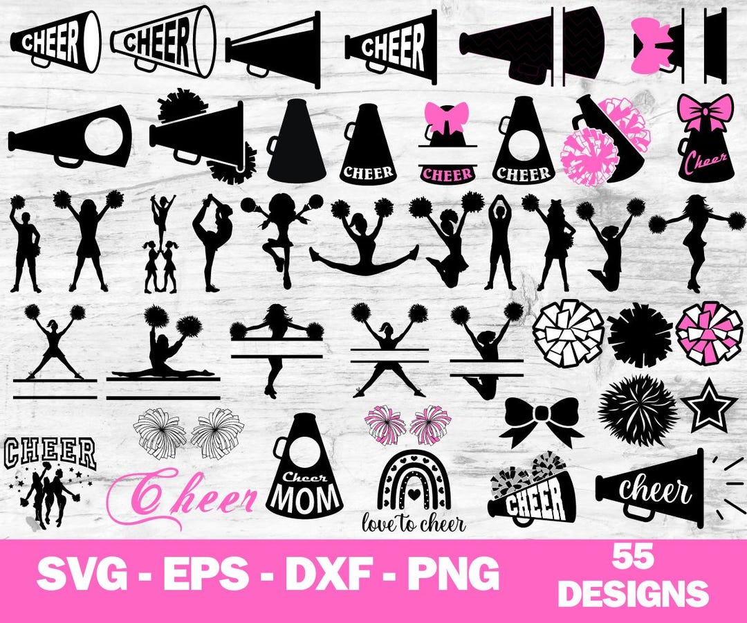 Cheer Silhouette Cheer Cut File Cheerleader SVG Cheerleading SVG Cheer ...