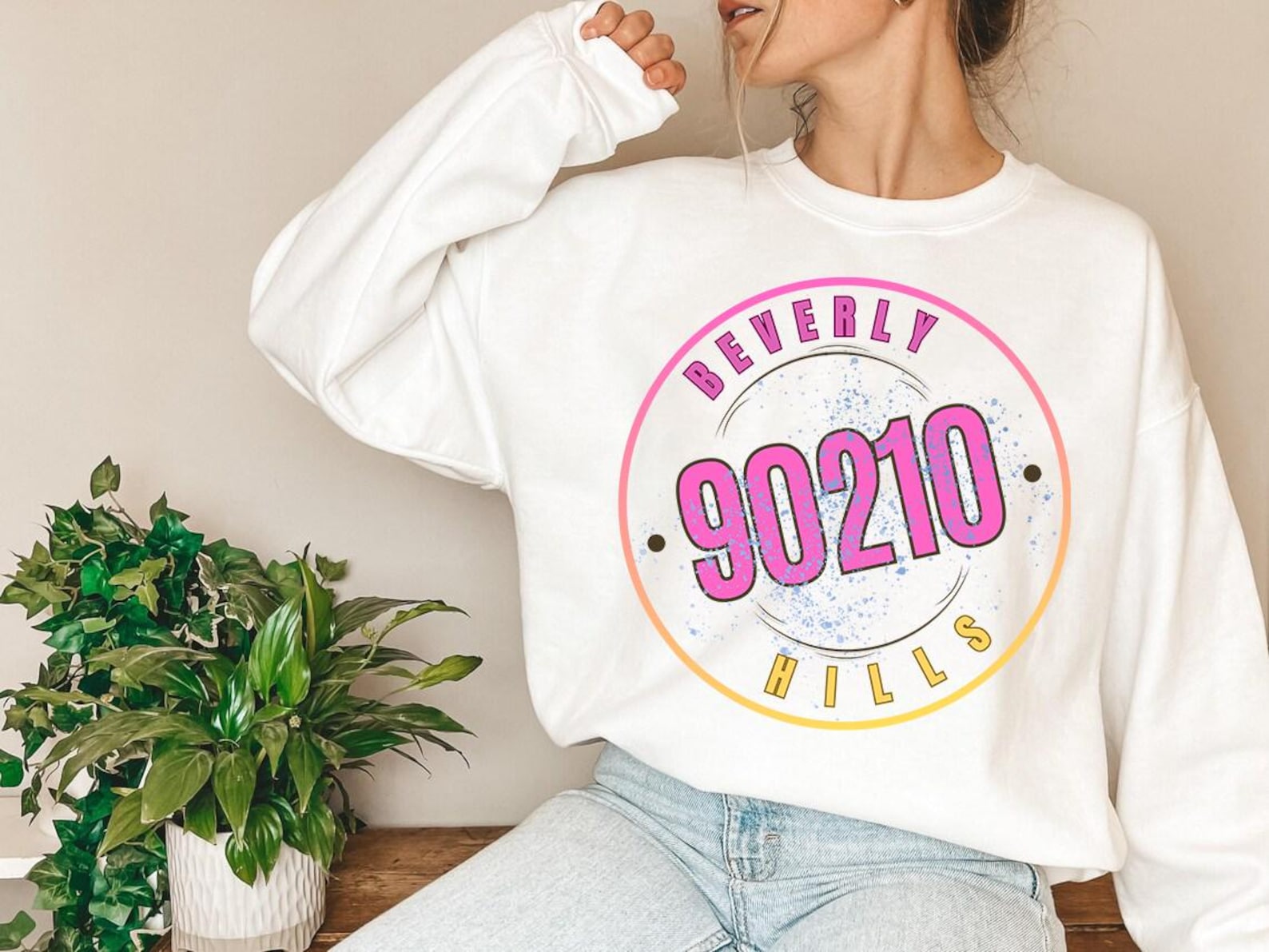Vintage Beverly Hills 90210 Sweatshirt: 90s TV Show Fan Gift - Etsy