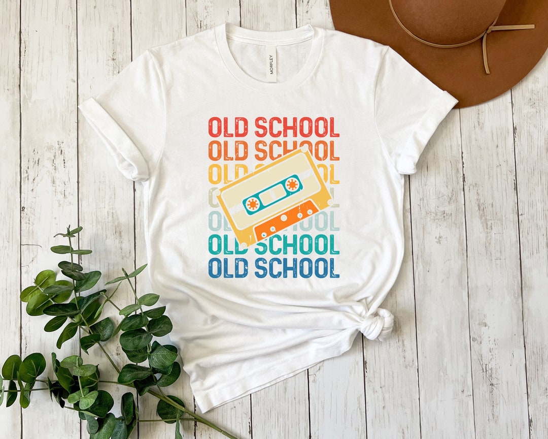 Old School Playlist Shirt, Retro 80s Music Party, Music Mix Tape Cassette Player Shirt, Men's ...