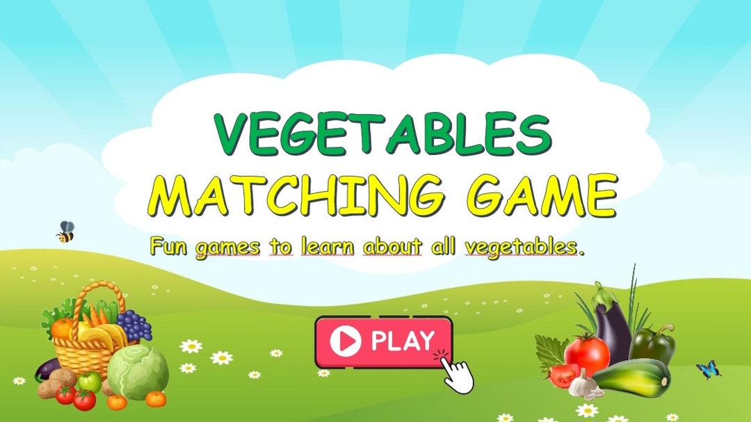 Powerpoint Game Vegetable Matching Game Learning Game Kids - Etsy