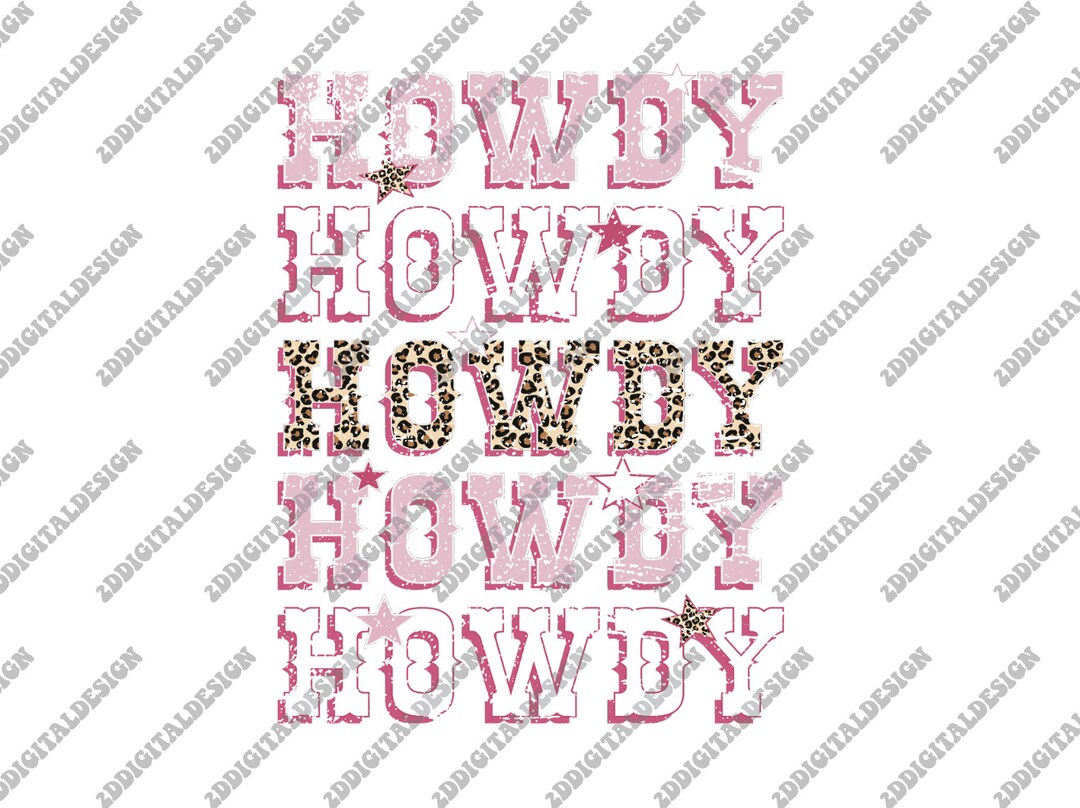 Pink Howdy PNG, Howdy Sublimation, Howdy Pink Leopard Png, Howdy Png ...