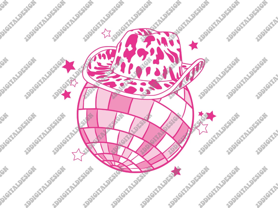 Disco Cowgirl SVG, Lets Go Girls Svg, Cowboy Hat Svg, Disco Ball Svg ...
