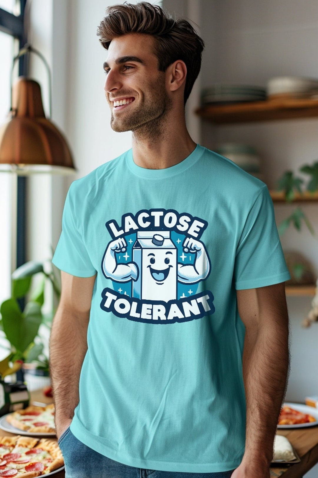 Lactose Tolerant - Funny Milk Carton T-shirt - Humorous Dairy Graphic ...