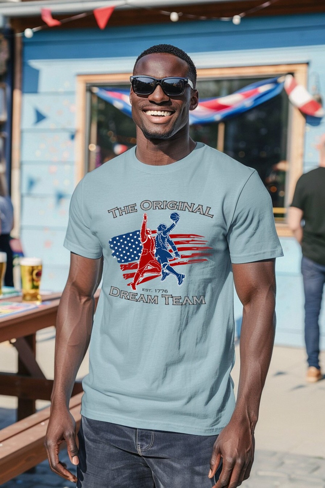 The Original Dream Team - Funny 4th of July T-shirt - George Washington ...