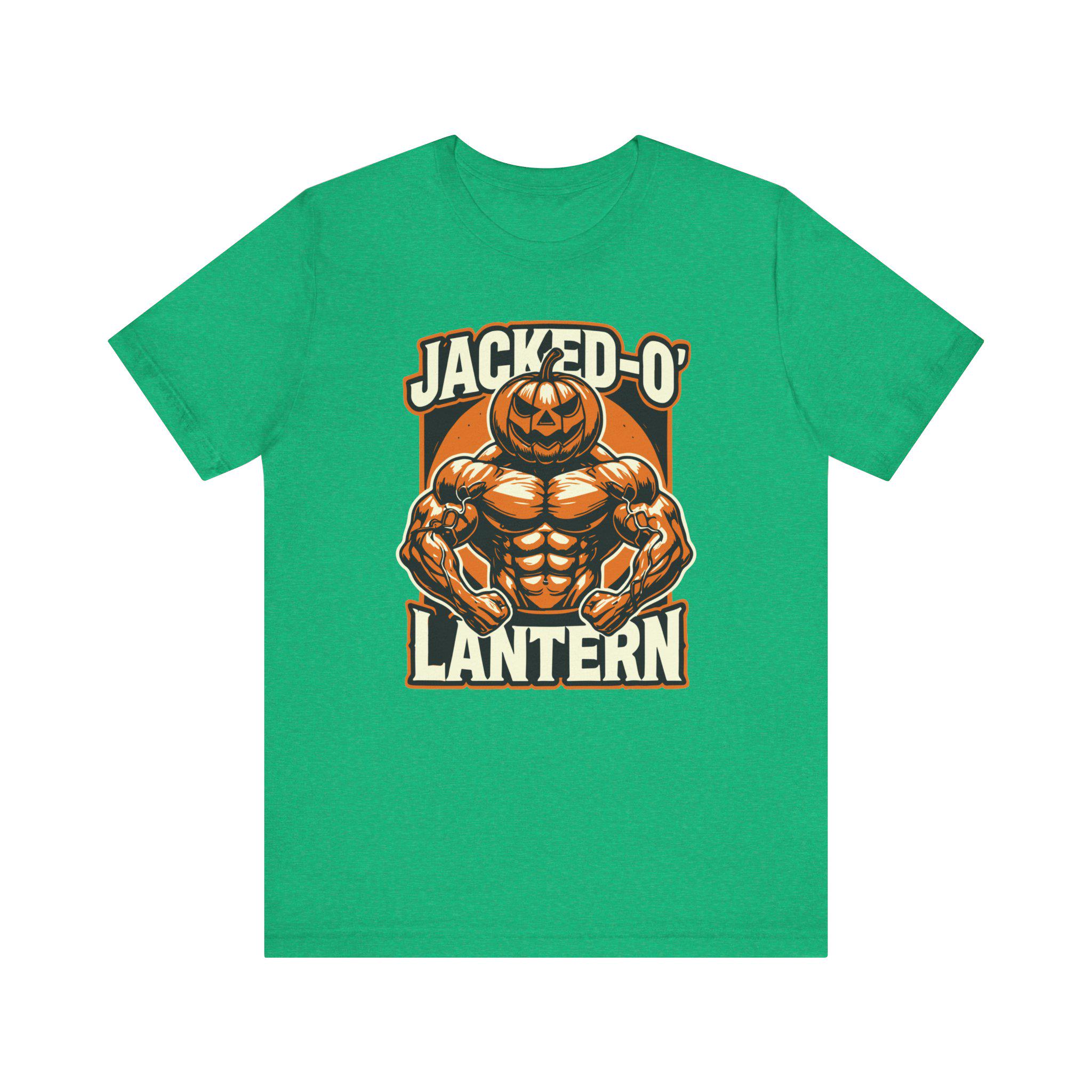 Jacked-o'-lantern Funny Muscle Pumpkin Tee - Funny Halloween T-shirt ...