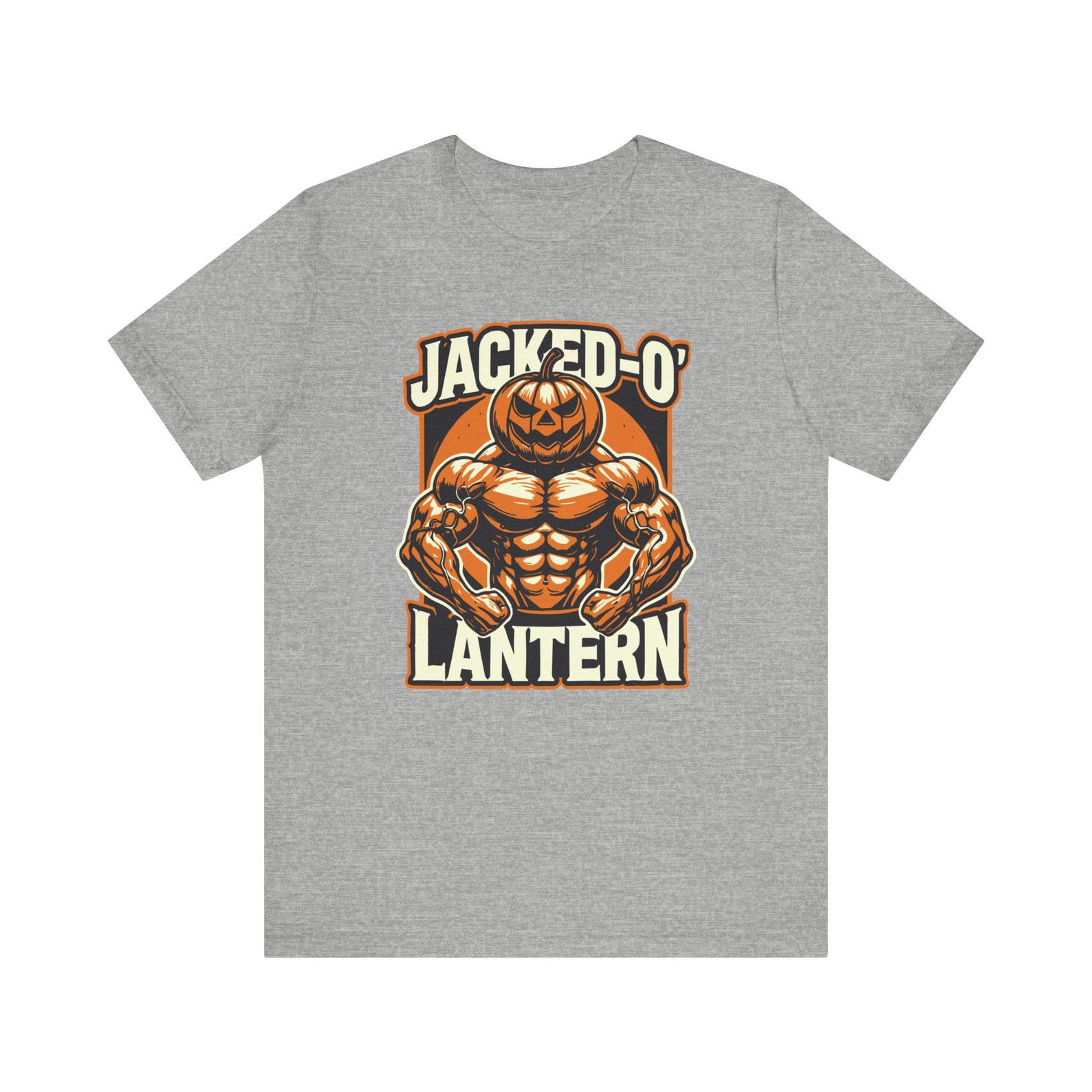 Jacked-o'-lantern Funny Muscle Pumpkin Tee - Funny Halloween T-shirt ...