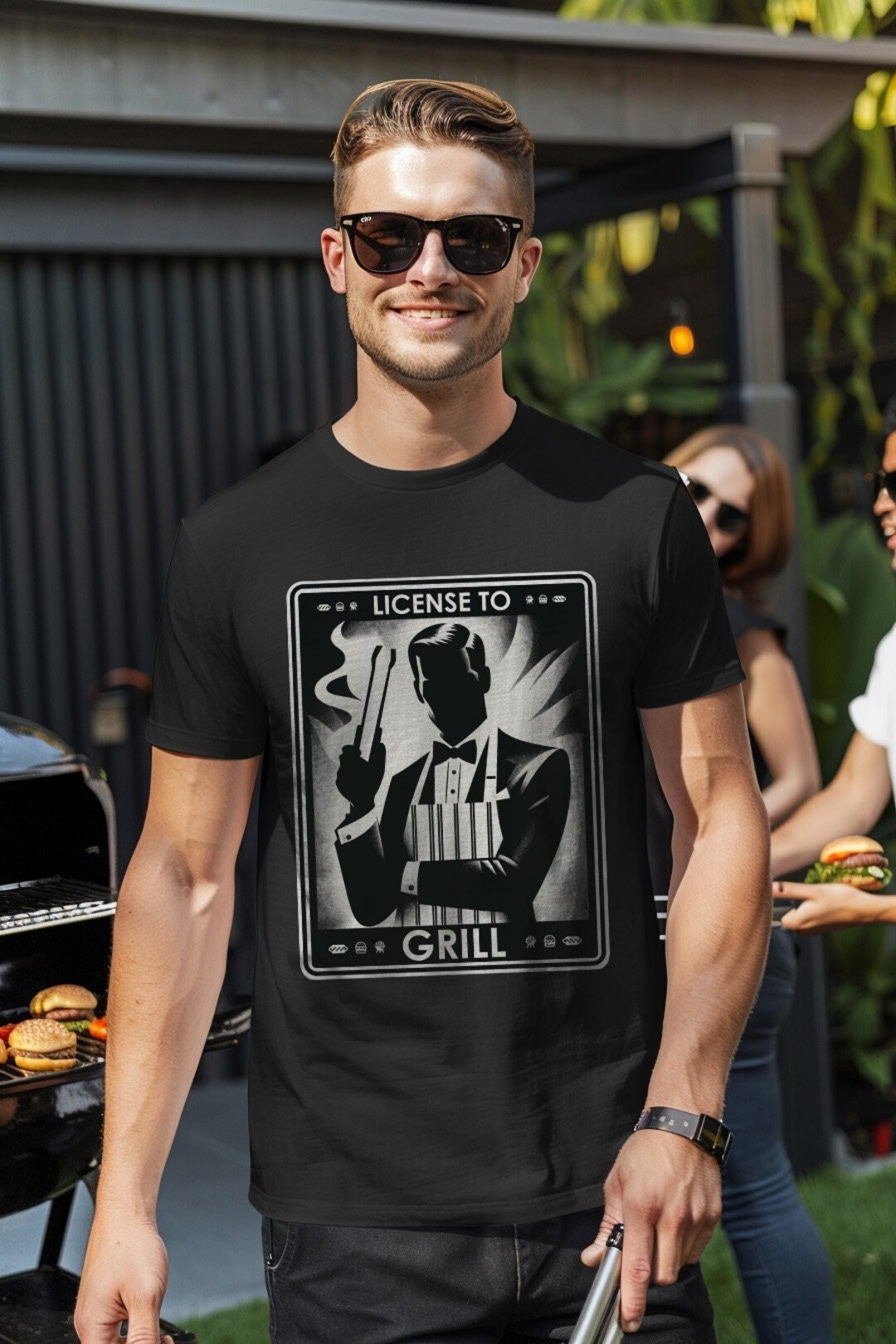 License to Grill - Funny BBQ T-shirt - Humorous Grill Graphic Tee - BBQ ...