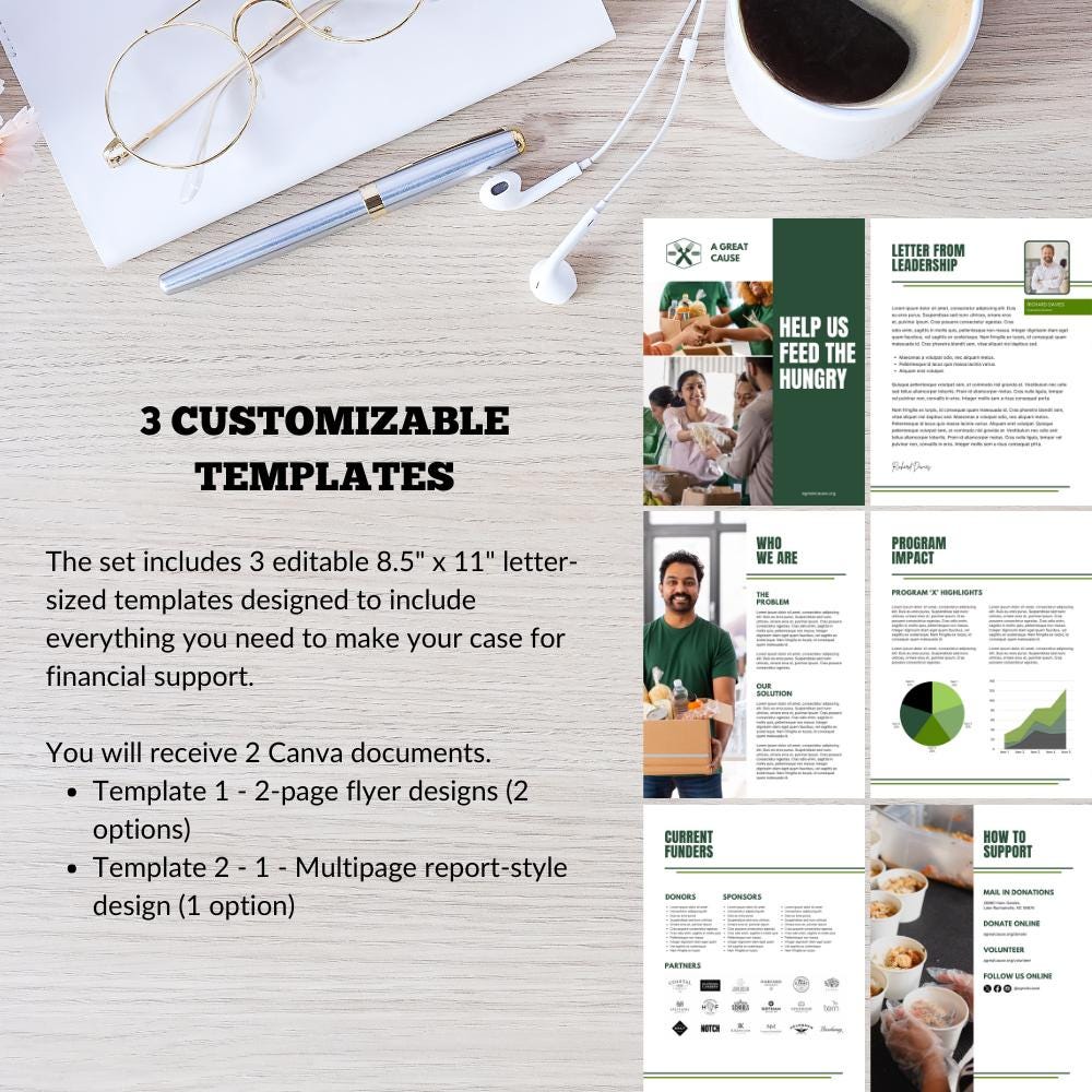 3 Nonprofit Case for Support Letter-sized Canva Template | Case ...