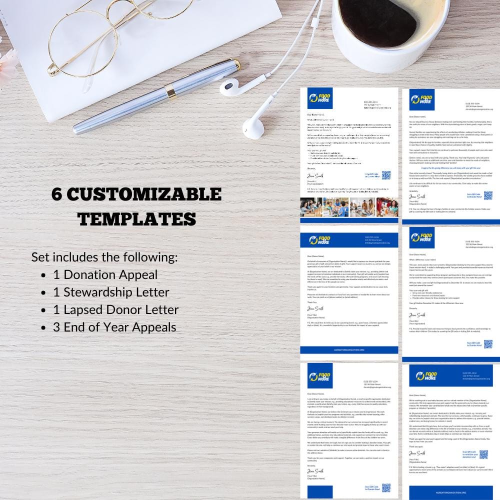 6 Nonprofit Direct Mail Letter Appeals Canva Template | Fundraising ...