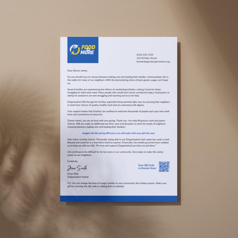 6 Nonprofit Direct Mail Letter Appeals Canva Template | Fundraising ...