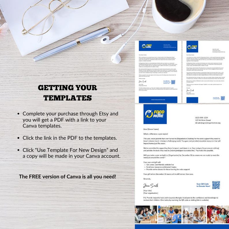 6 Nonprofit Direct Mail Letter Appeals Canva Template | Fundraising ...