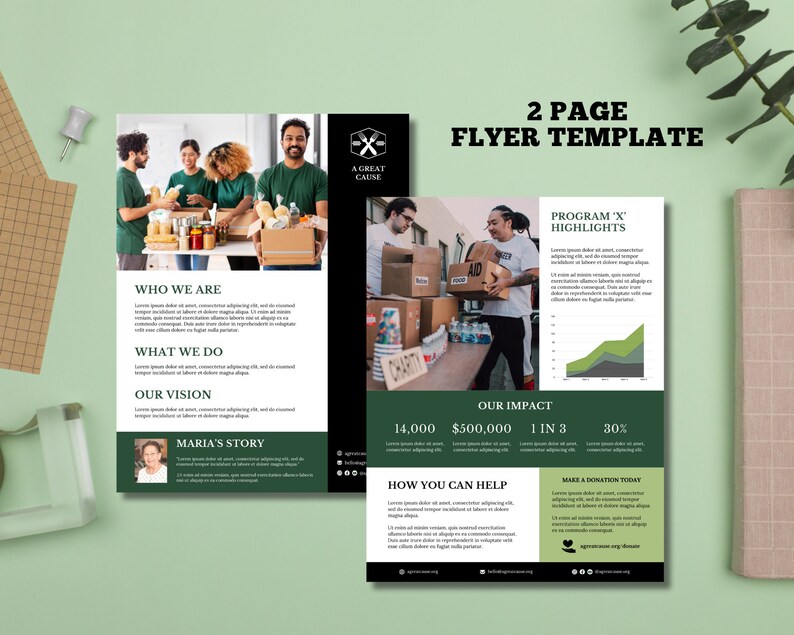 3 Nonprofit Case for Support Letter-sized Canva Template Case Statement ...
