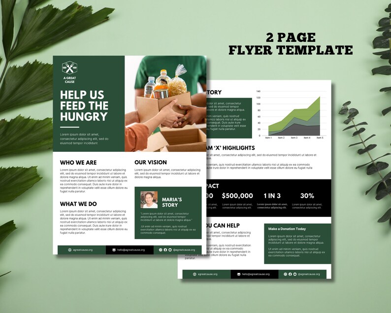 3 Nonprofit Case for Support Letter-sized Canva Template Case Statement ...