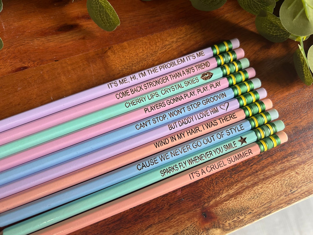 Set of 10 Ticonderoga Pencils With Taylor Swift Songs - Etsy