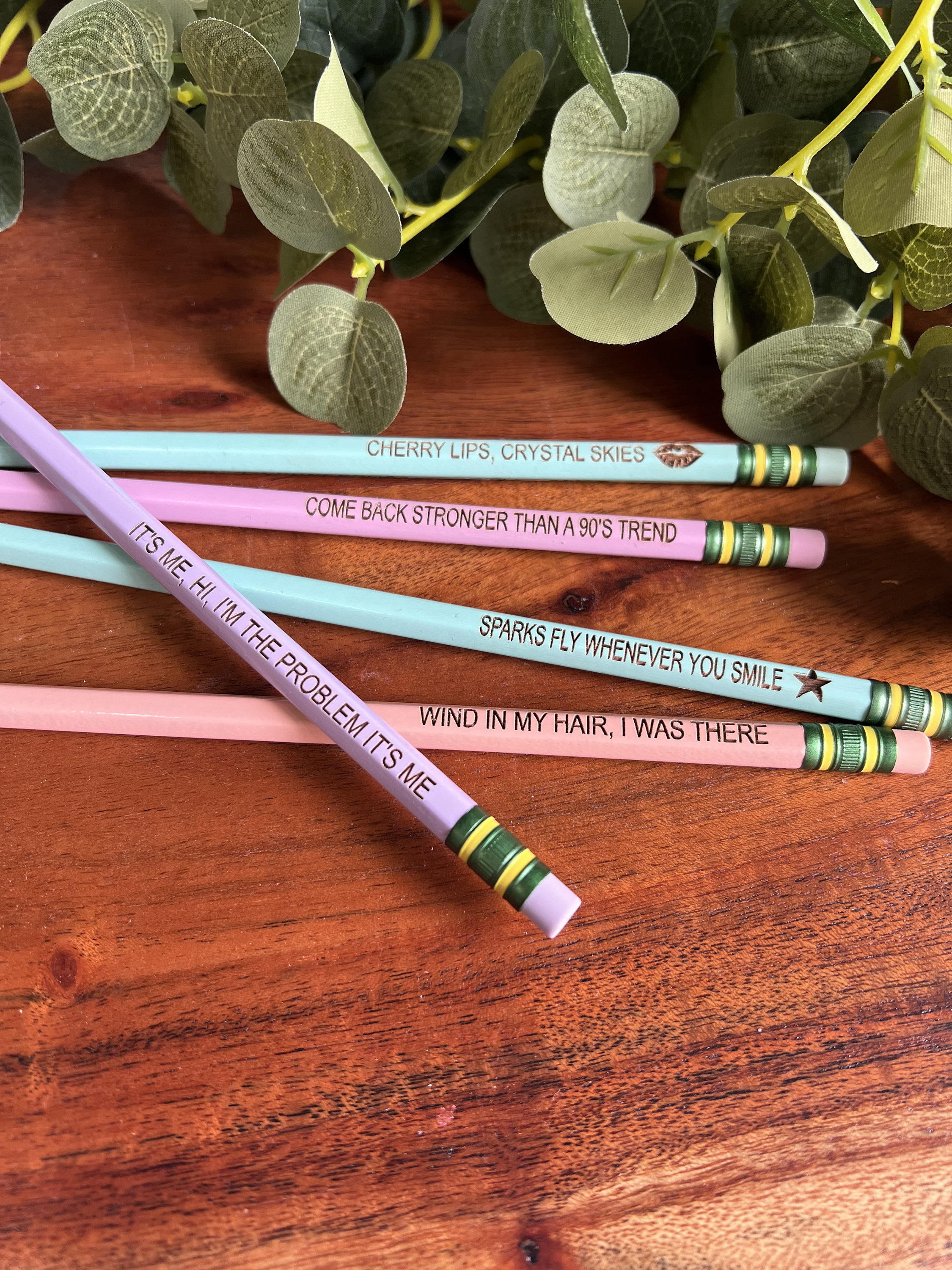 Set of 10 Ticonderoga Pencils With Taylor Swift Songs - Etsy
