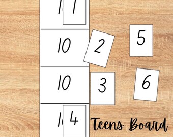 Montessori Teen Bead Worksheets - Etsy