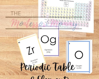 Periodic Table of Elements Montessori Three/four Part Cards - Etsy
