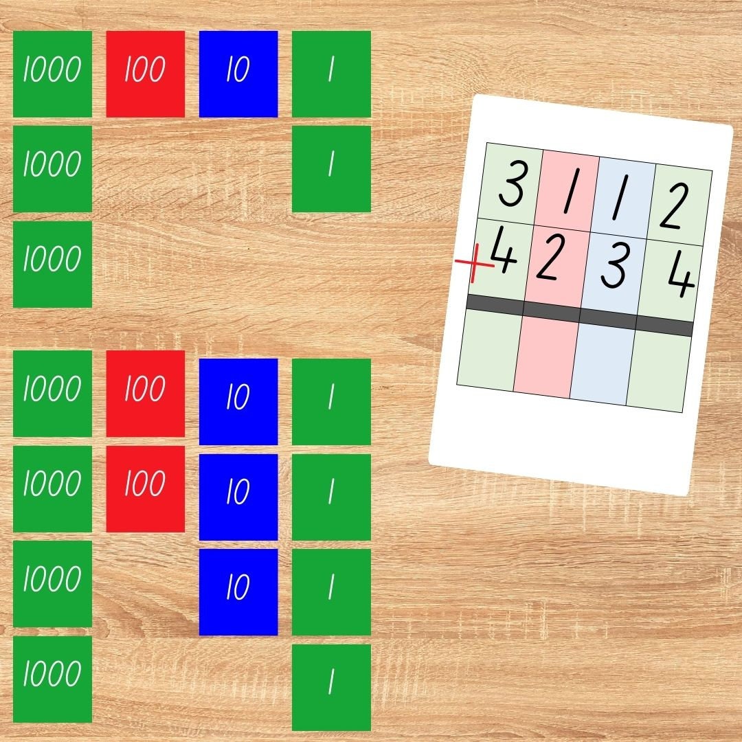 Montessori Place Value Operations Sheet - Etsy