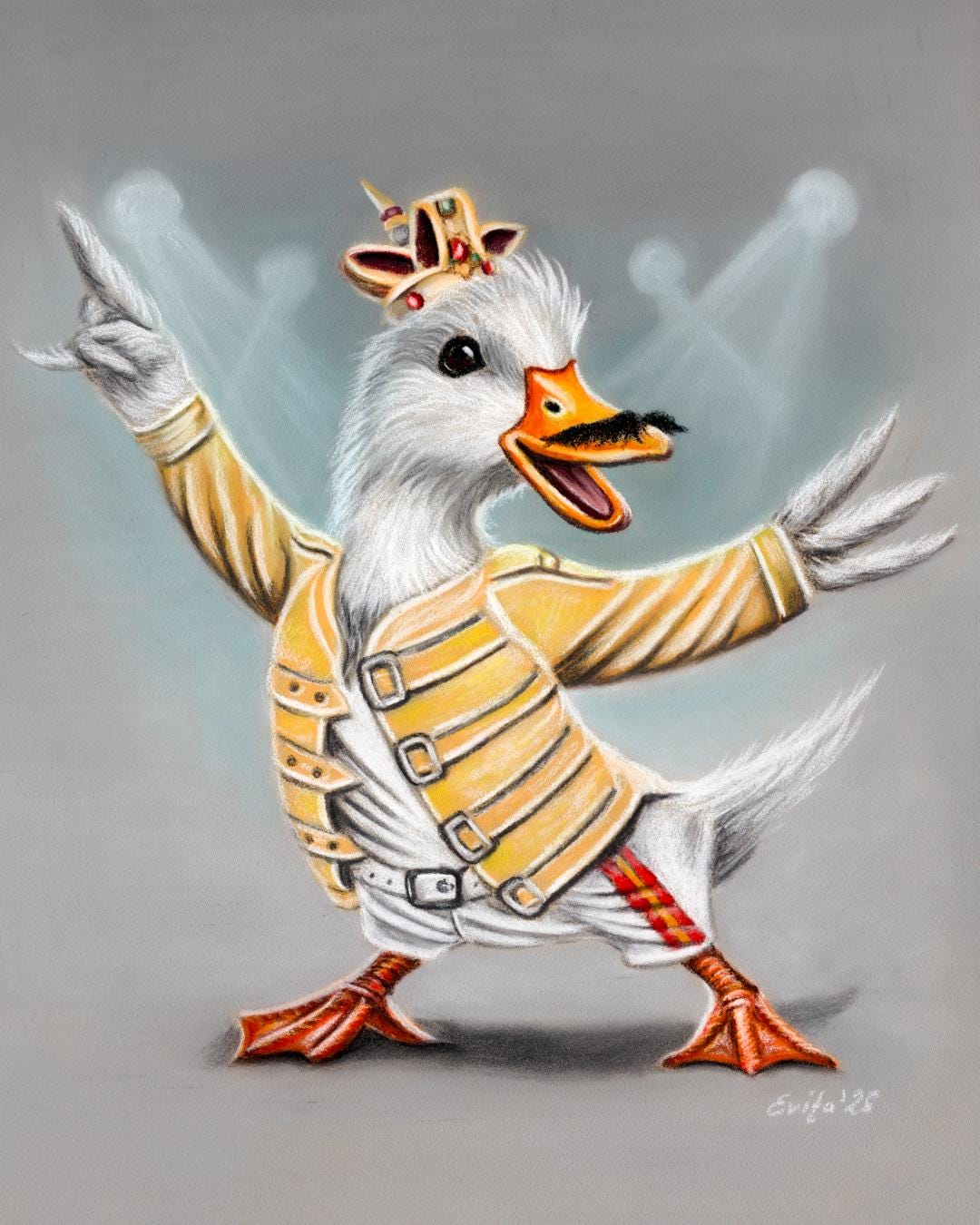 Rock Royalty Duck - Etsy