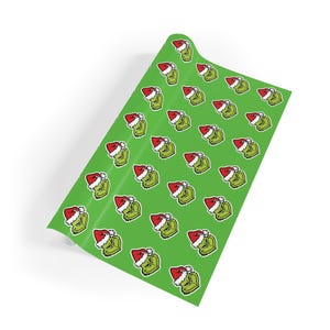 Wrapping Paper the Grinch Minimal Holiday Gift Wrap Roll - Etsy