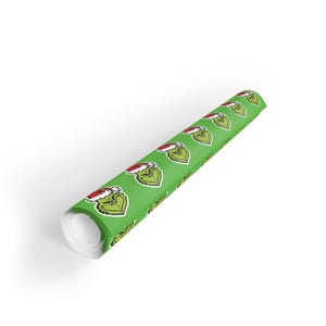 Wrapping Paper the Grinch Minimal Holiday Gift Wrap Roll - Etsy