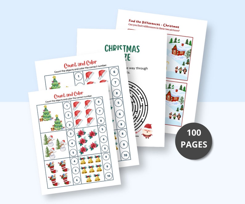 Christmas Activities for Kids, Christmas Coloring, Printable Activities ...