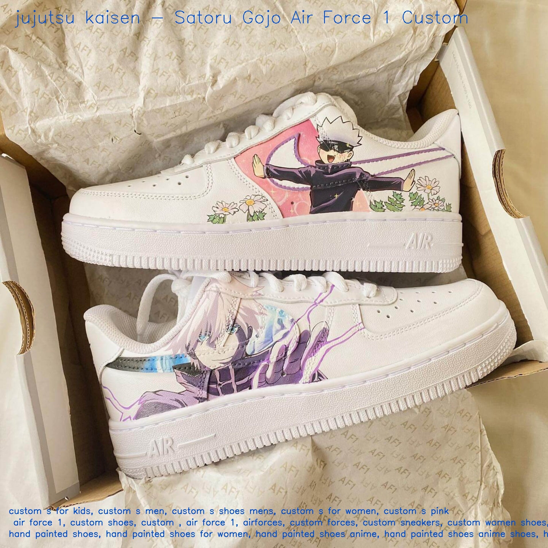 Jujutsu Kaisen Satoru Gojo Air Force 1 Custombuy Now: Luxetsy.com/king ...
