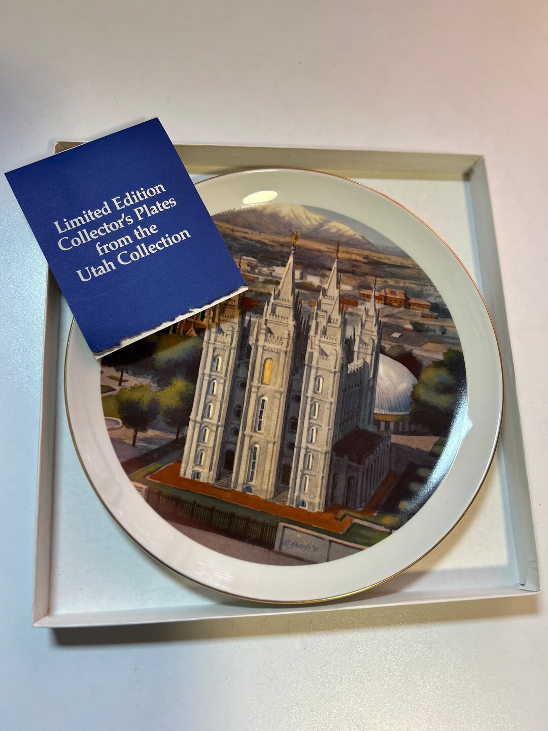 LDS Salt Lake Temple Collectible Plate - Etsy