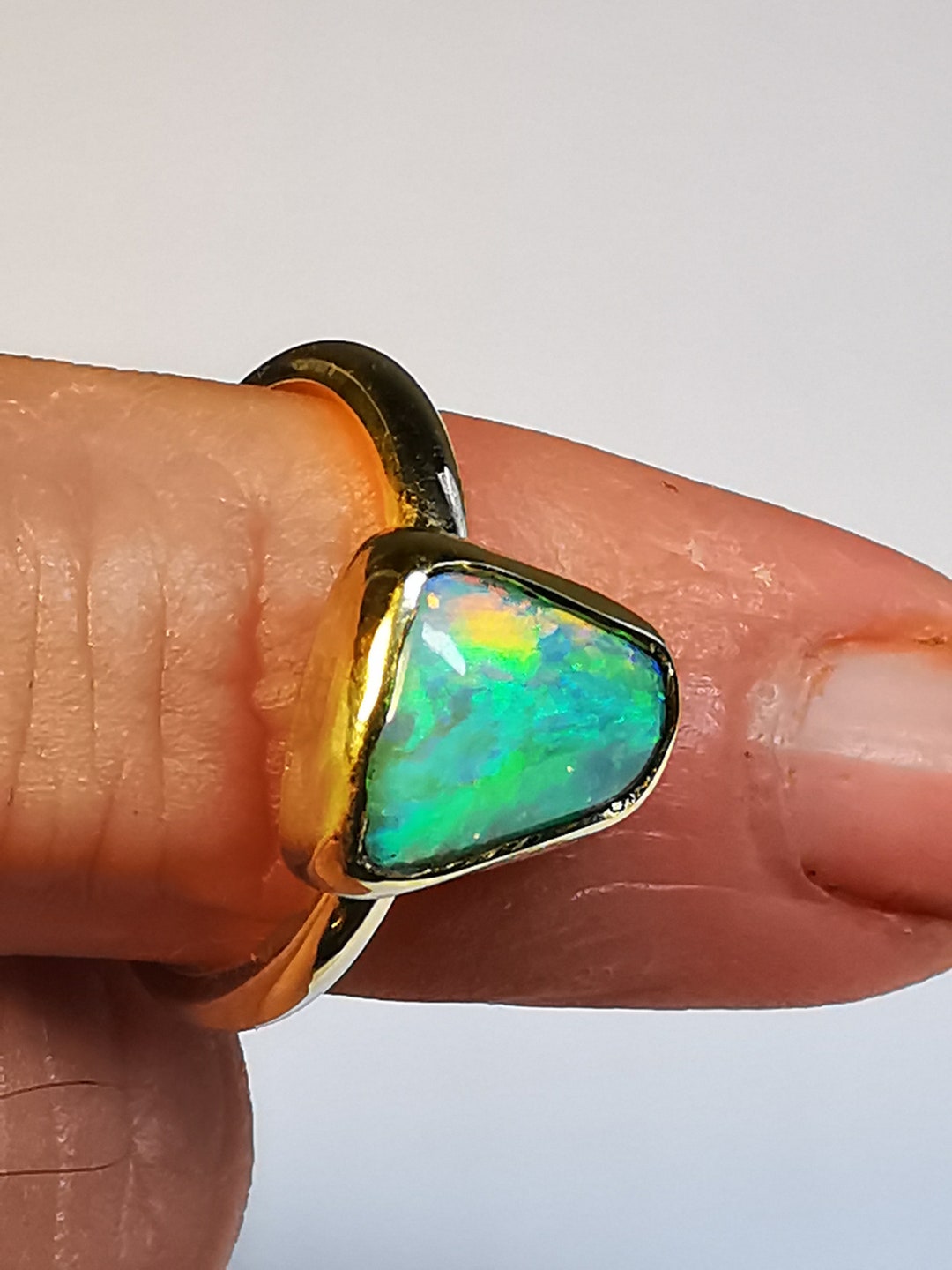 Opal Hunters "the Bushmen" 1.20ct Crystal Opal Set in Scottish Panned ...
