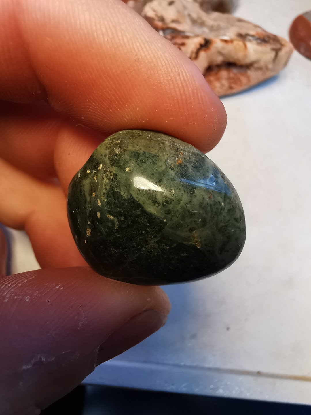 Polished Green Scottish Jasper Specimen - Etsy