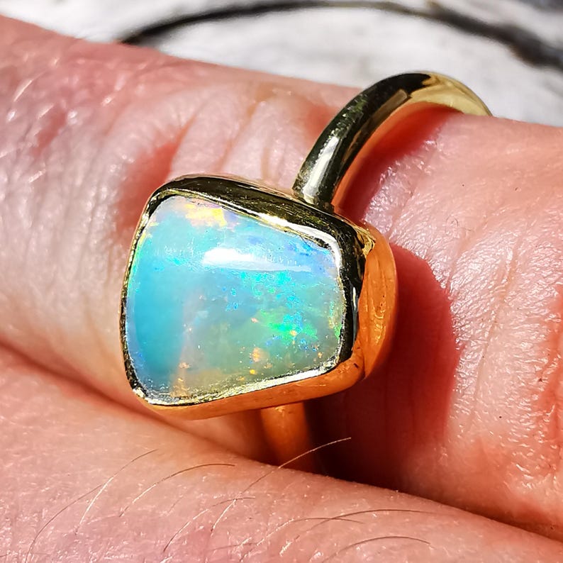 Opal Hunters "the Bushmen" 1.20ct Crystal Opal Set in Scottish Panned ...
