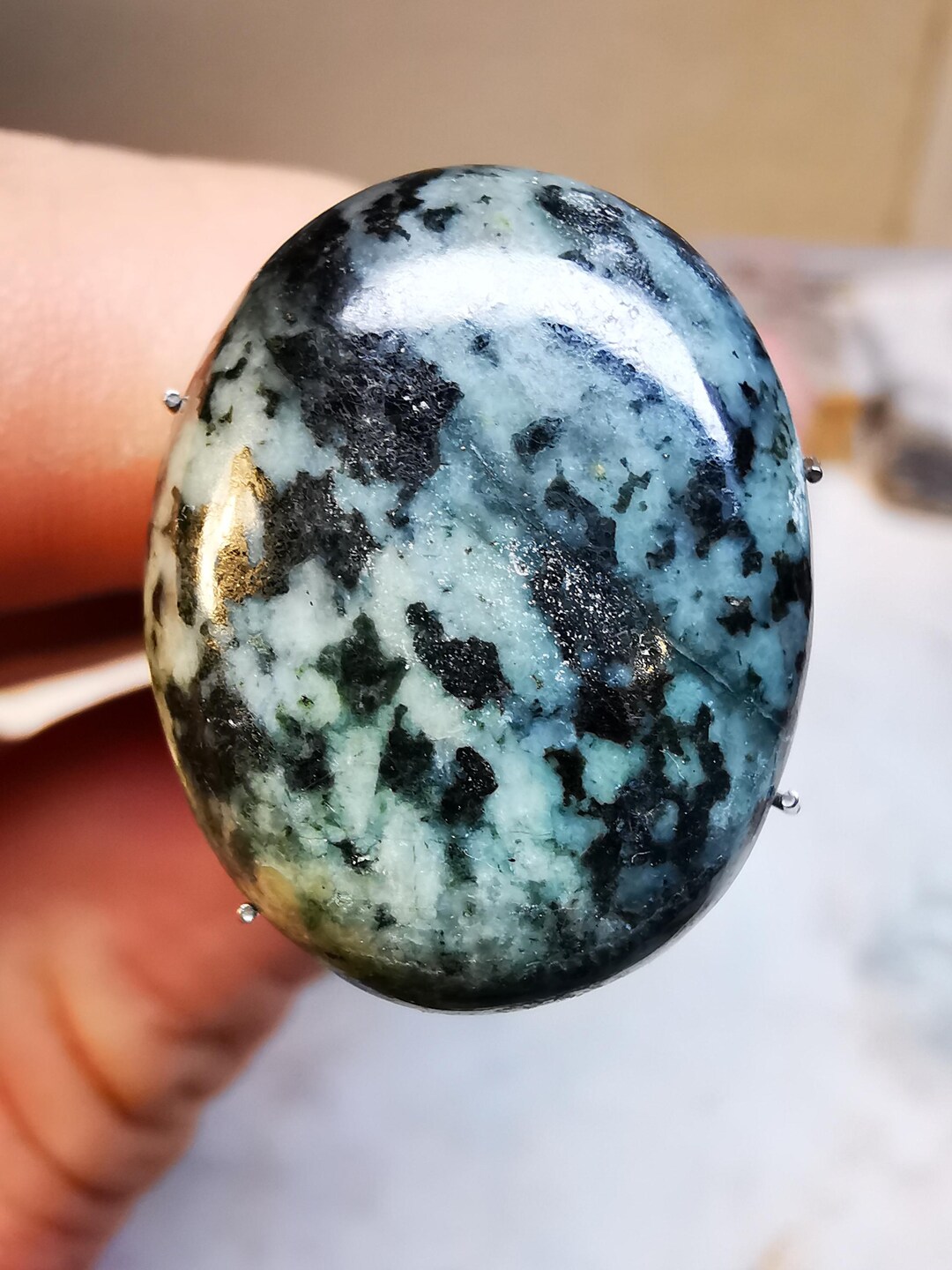 Scottish Green&black Hornblende/gabbro Oval Cabochon - Etsy