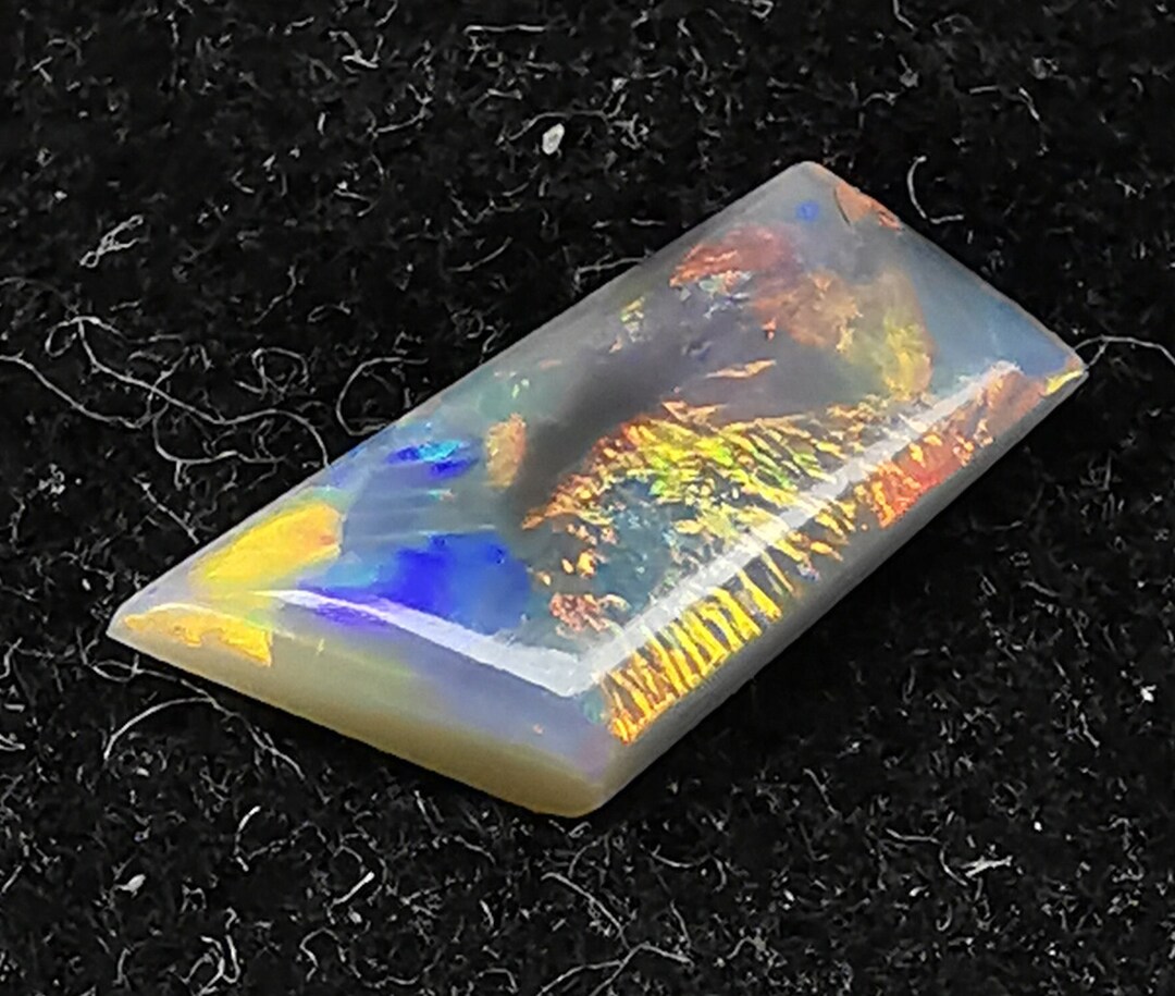 N5 Rare Pattern Full Spectrum Lightning Ridge Dark Opal 0.95ct - Etsy
