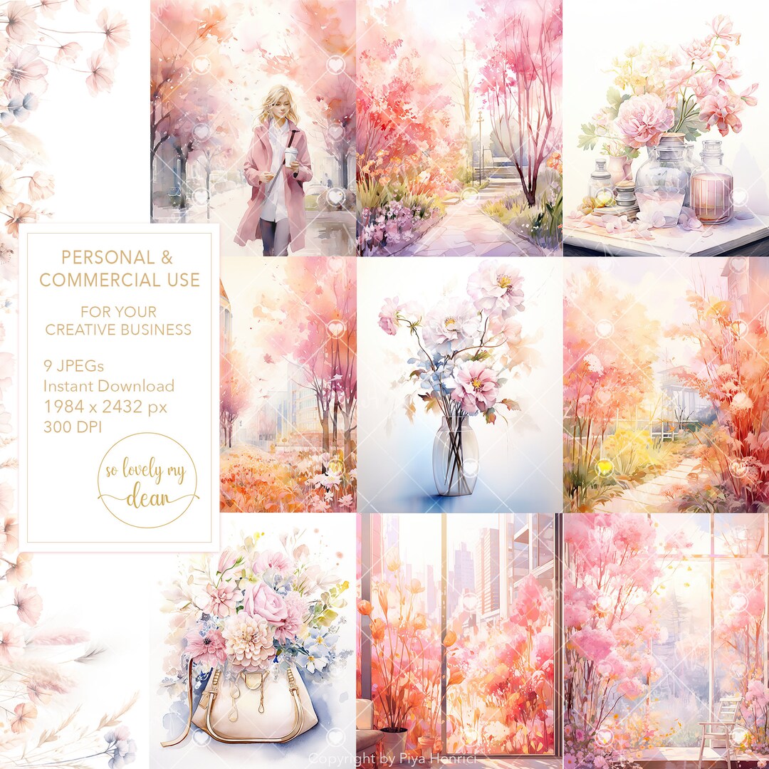 Springtime Digital Download for Commercial Use for Your Planner and ...