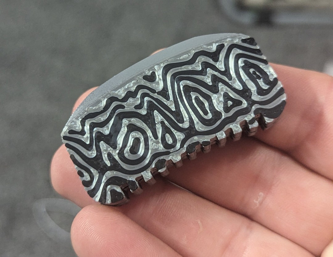 Damascus Style Magnet Fidget Slider | Haptic Stress Relief Toy - Etsy