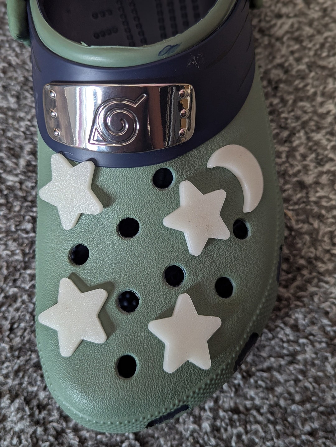 Moon and Stars Glow in the Dark Croc Jibbitz - Etsy