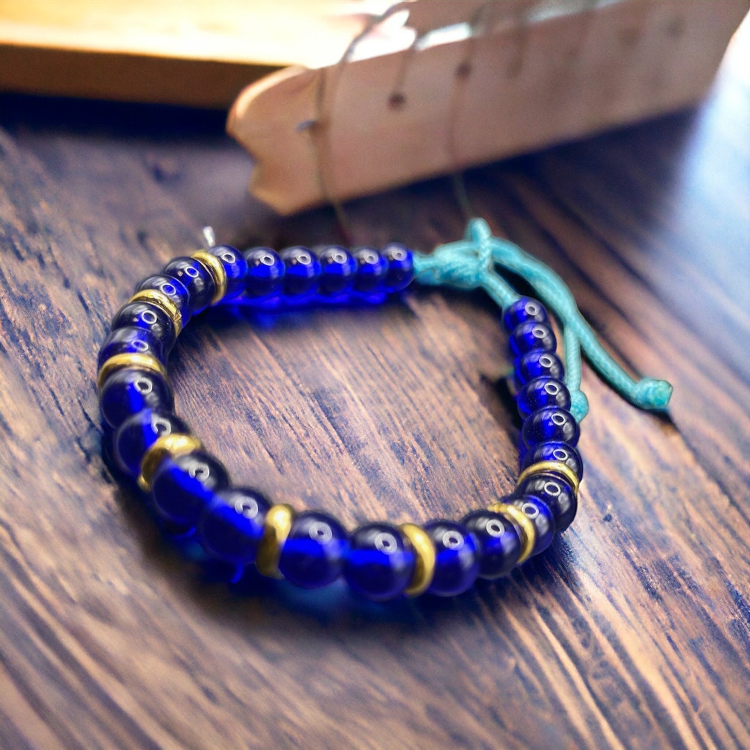 Handmade African Bracelet for Men Beaded Tribal Jewelry Adjustable ...