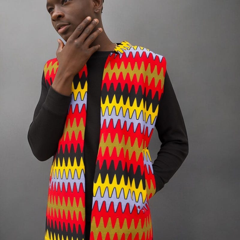 African Print Vest - Etsy