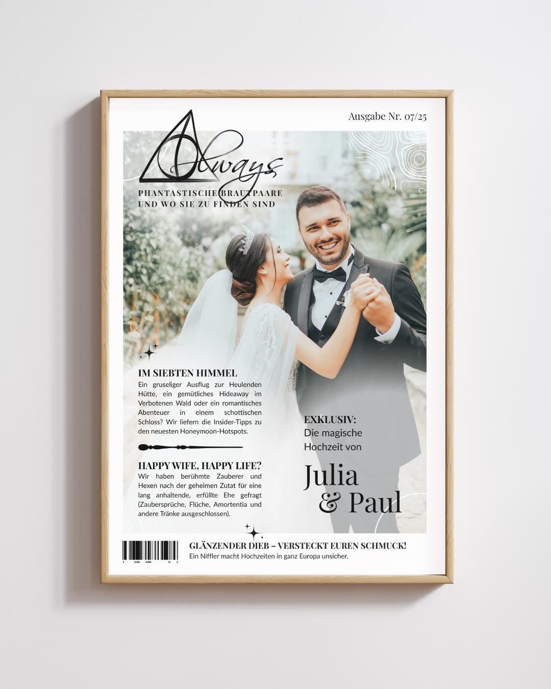 Personalized Magazine-style Wedding Card – Digital Gift to Print ...