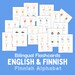 Finnish Alphabet Flashcards, Bilingual Flashcards in English and ...