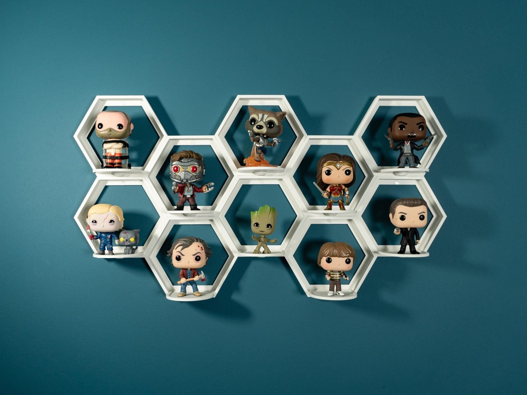Funko Pop! Wall Mount With Plug-in System, Honeycomb-shaped Shelf for ...