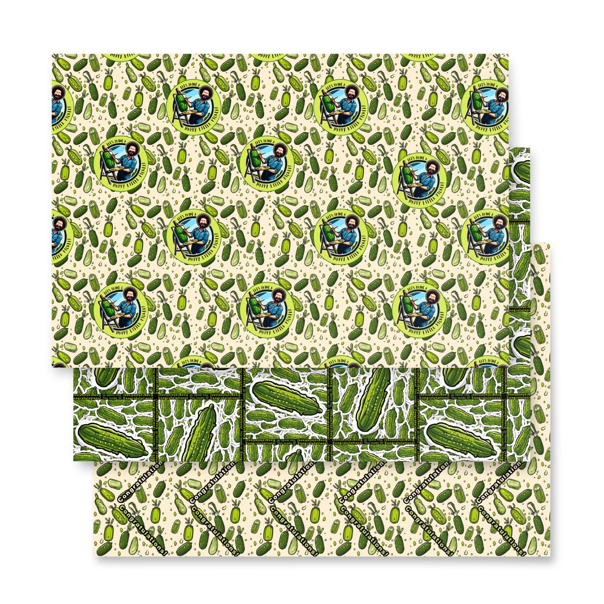 Pickle Pattern Wrapping Paper Sheets - Variety Pack - Etsy