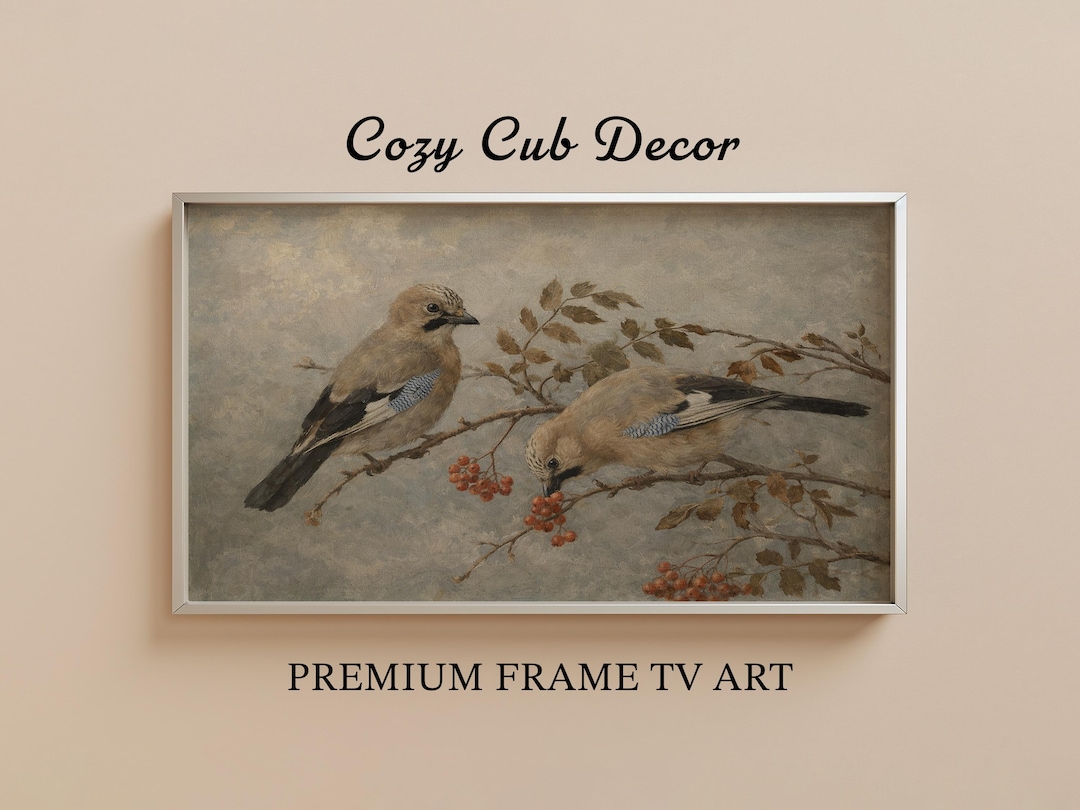 Vintage Bird Painting | Samsung Frame TV Art, Landscape Painting, Samsung Frame Tv Art Artful ...