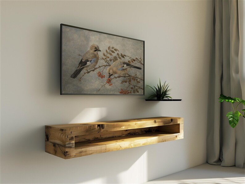 Vintage Bird Painting | Samsung Frame TV Art, Landscape Painting, Samsung Frame Tv Art Artful ...