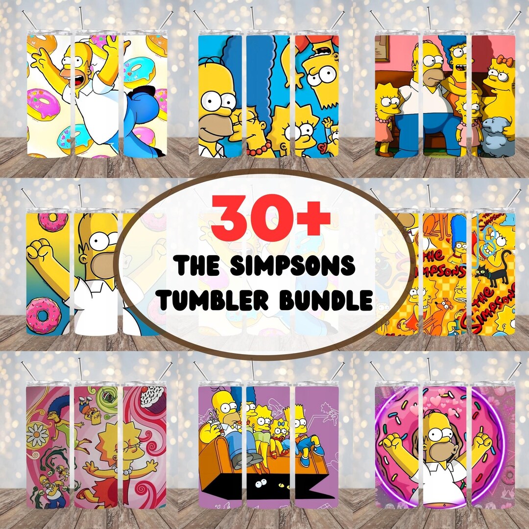30 Simpsons Tumbler Wraps, Simpson Cartoon Tumbler Wraps, Kids Tumbler ...