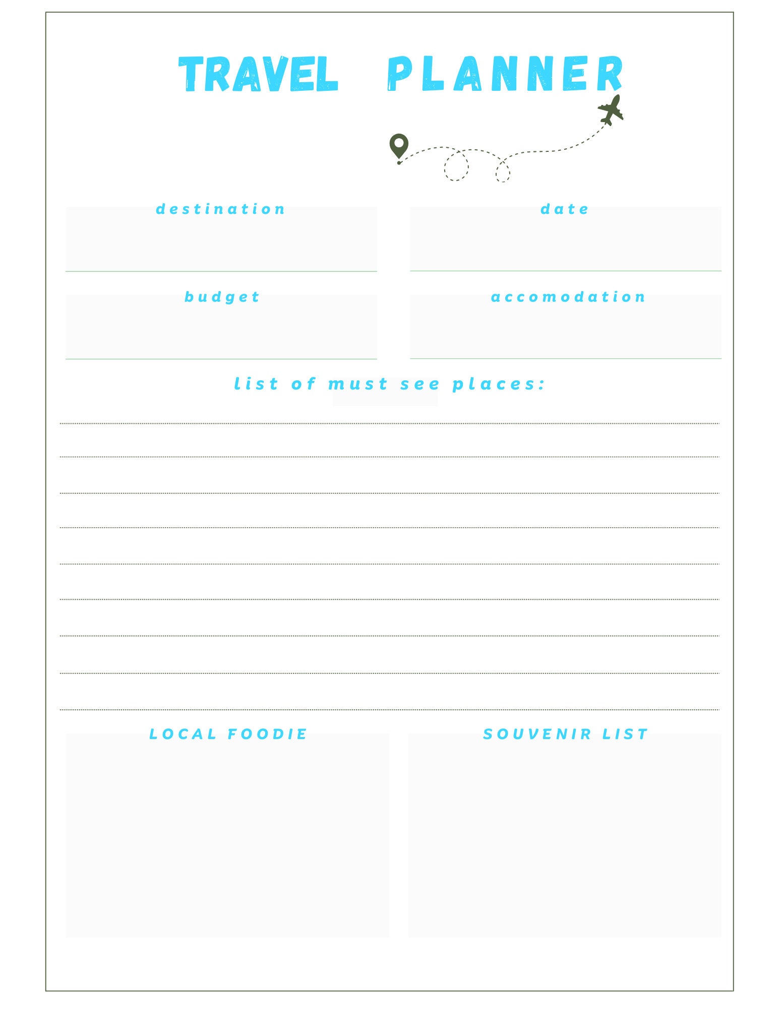 Digital Travel Planner Etsy