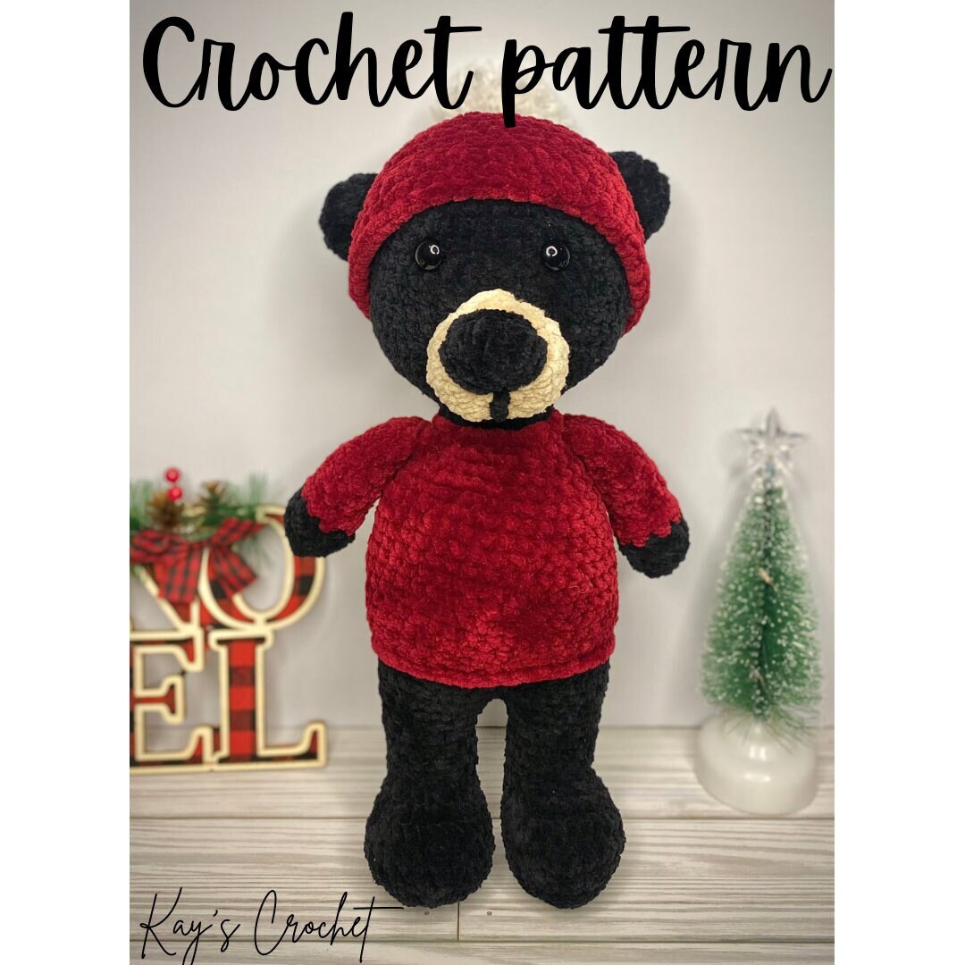 Black Bear Crochet Pattern - Etsy
