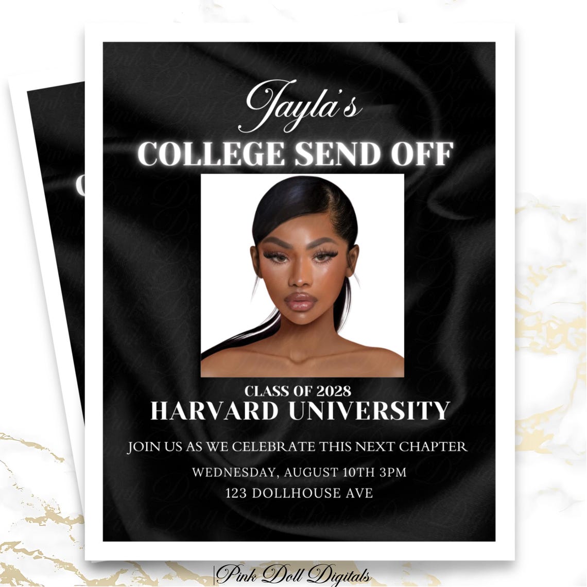 College Send-off Invitation Template, Trunk Party Invite, Going Away ...