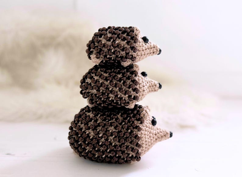 Fidget Crochet Pattern Hedgehog Beaded Easy Crochet Pattern Beaded ...