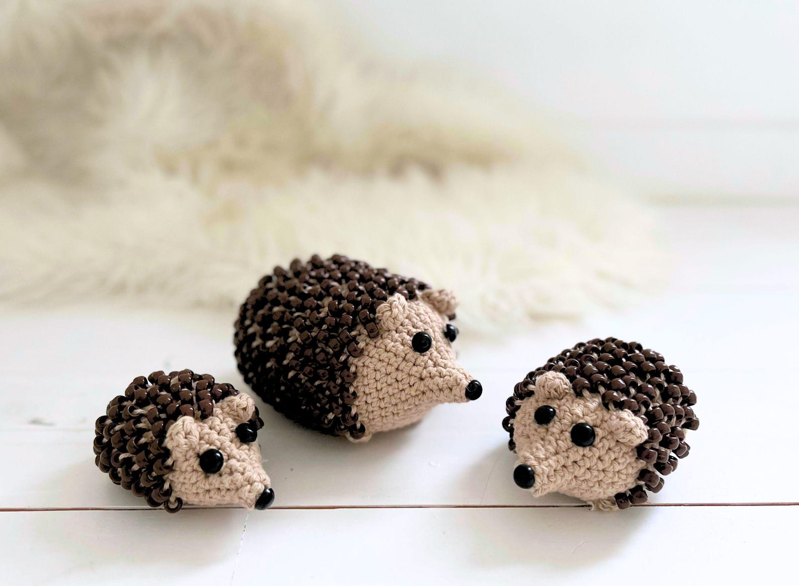Fidget Crochet Pattern Hedgehog Beaded Easy Crochet Pattern Beaded ...